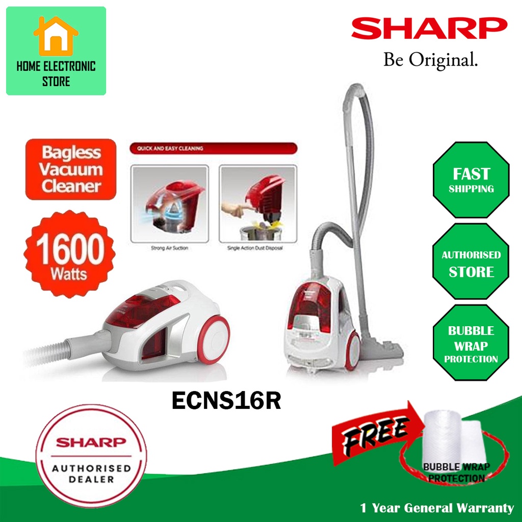 Sharp Bagless Vacuum Cleaner (1600W) ECNS16R | Shopee Malaysia