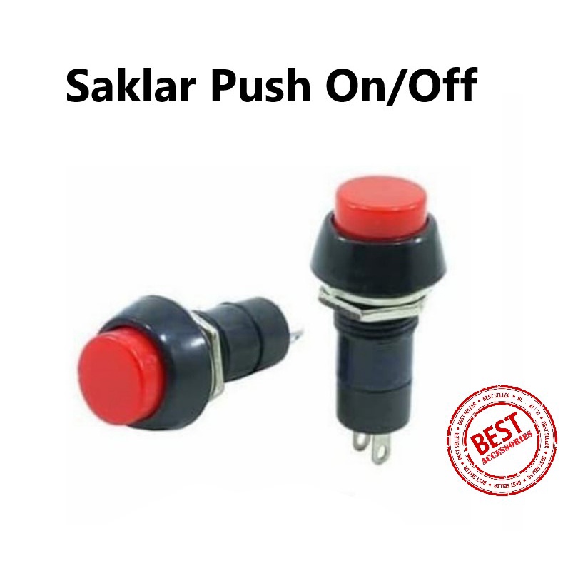 TOMBOL Push On Off TOGGLE Button Switch Round Button Switch Color 2 ...
