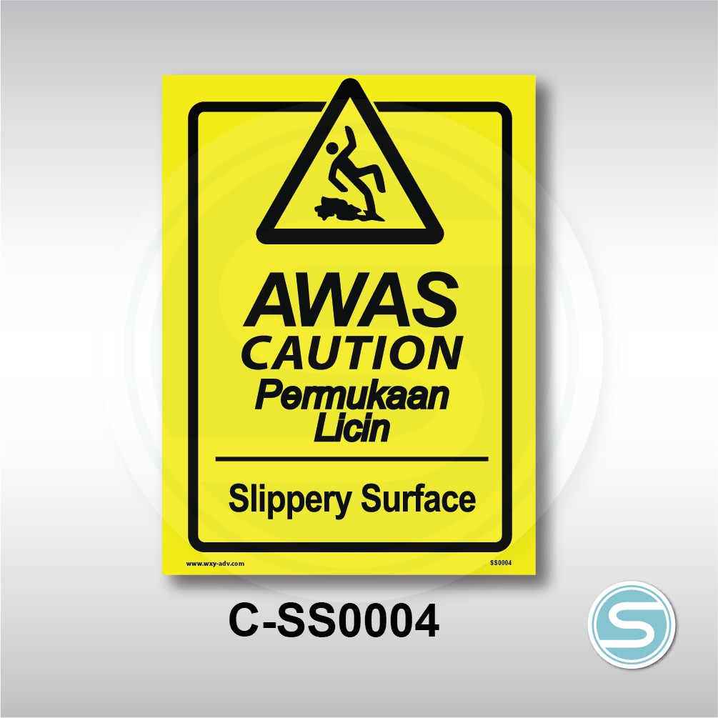Safety Sign Sticker warning stickers Notice Sign bahaya awas danger ...