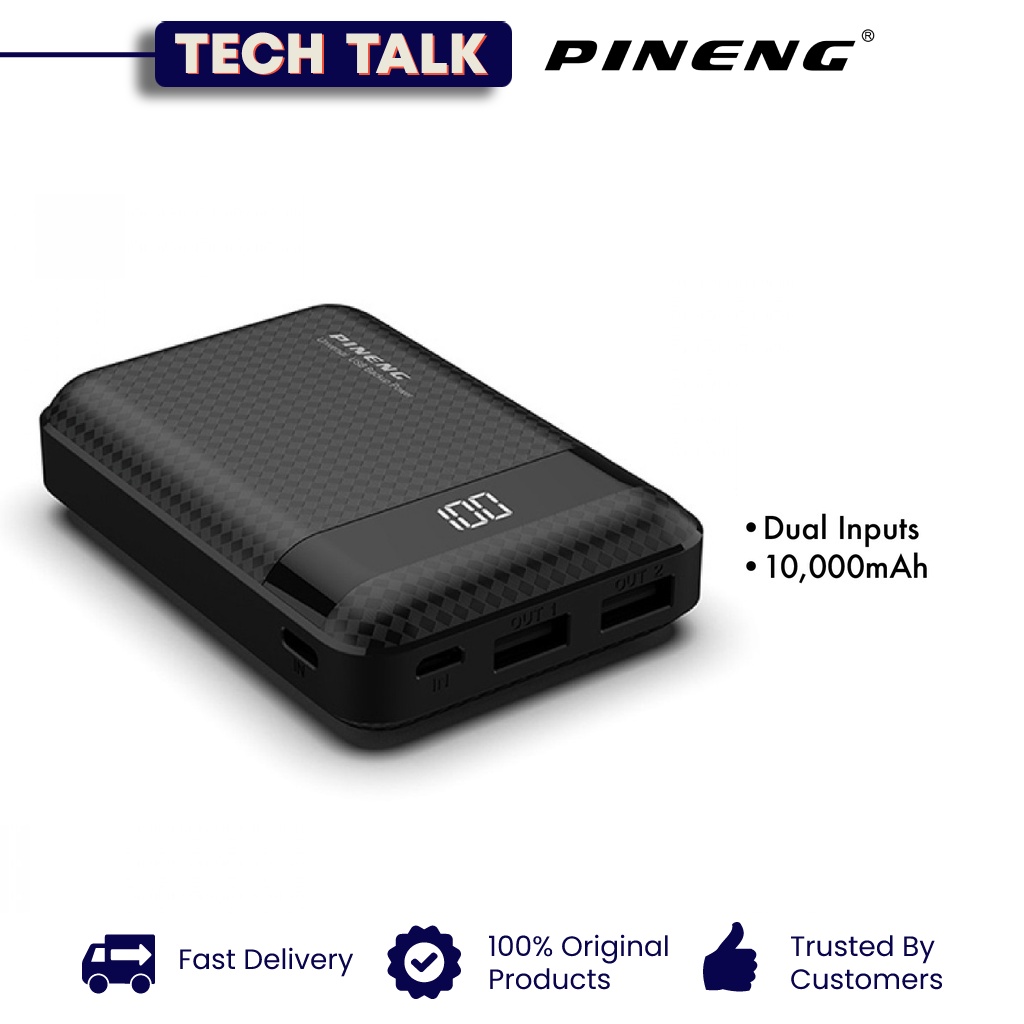 Pineng PN-965 10000mAh Lithium Polymer Power Bank | Shopee Malaysia