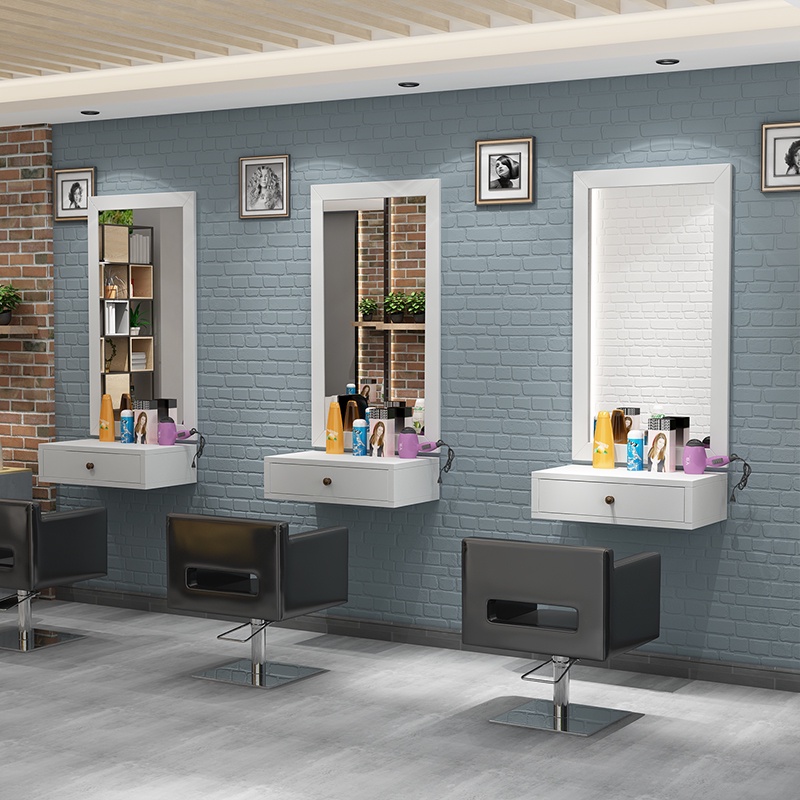 EHair Salon Mirror Hair Salon Dressing Table Cabinet Countertop ...