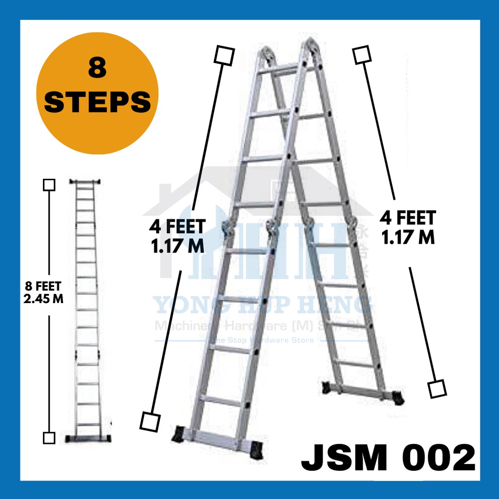 💥FREE SHIPPING💥Strongman 8~24 steps Heavy Duty Aluminium Ladder ...