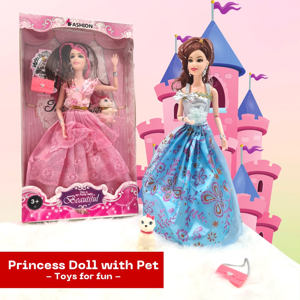 Buy Hand Movable Dream Girl Doll Set for Girls with Beautiful Dresses ...
