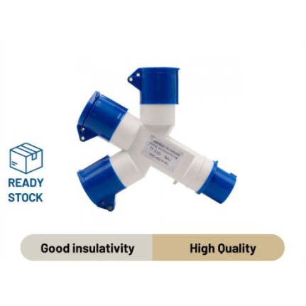 3 Way 16A AMP Plug 3 Pin 240V Waterproof Industrial Core Socket ...