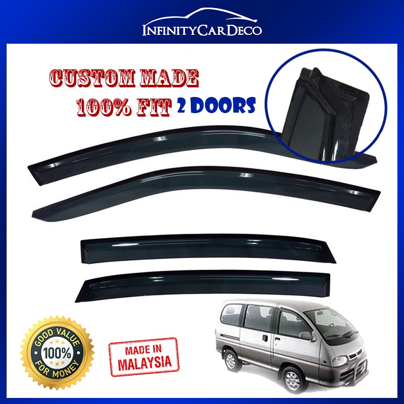 Perodua Rusa (2 Doors) Original Oem High Quality Acrylic Door Visor (3 ...