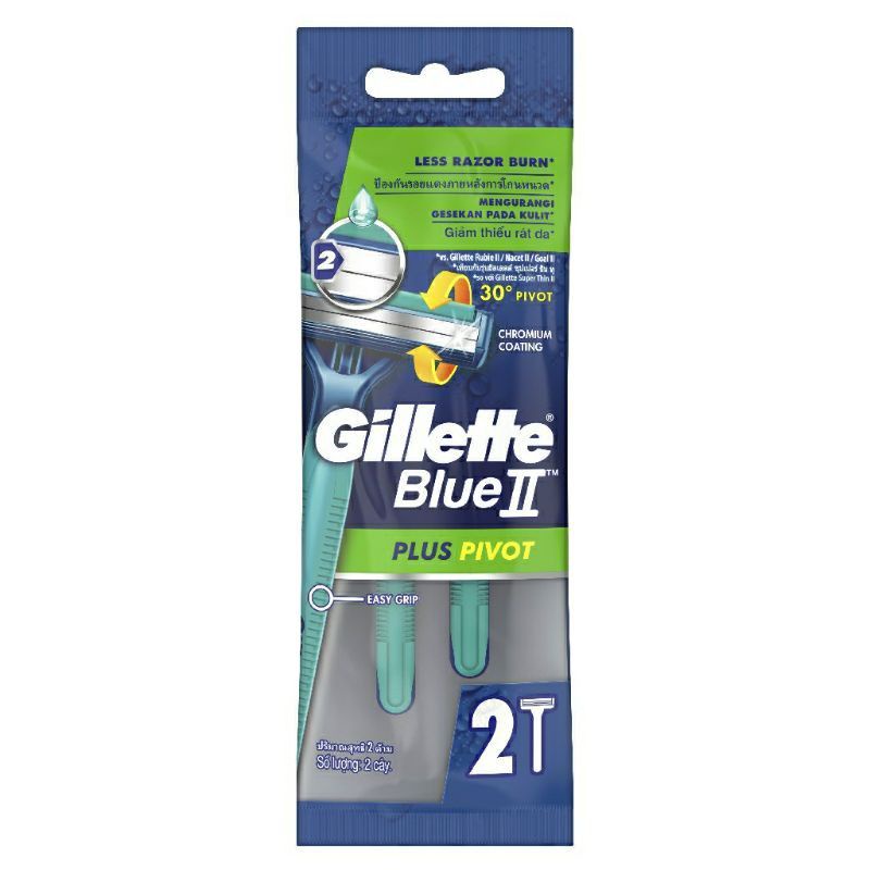 GILLETTE BLUE 2 plus pivot disposable razor ( 5 pcs ) | Shopee Malaysia