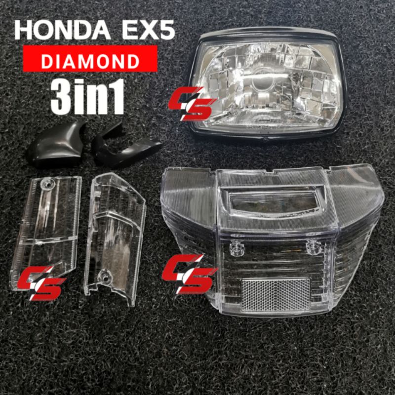 Ex5 High Power & Ex5 Dream Diamond Head Lamp /Signal /Tail Lamp Cover / LED Bulb Tinted Clear ...