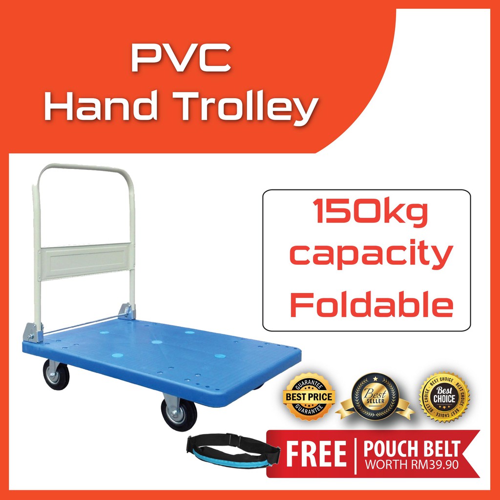 Prestar PVC Hand Trolley (Single Deck, Foldable Handle) 150KG - PB101 ...