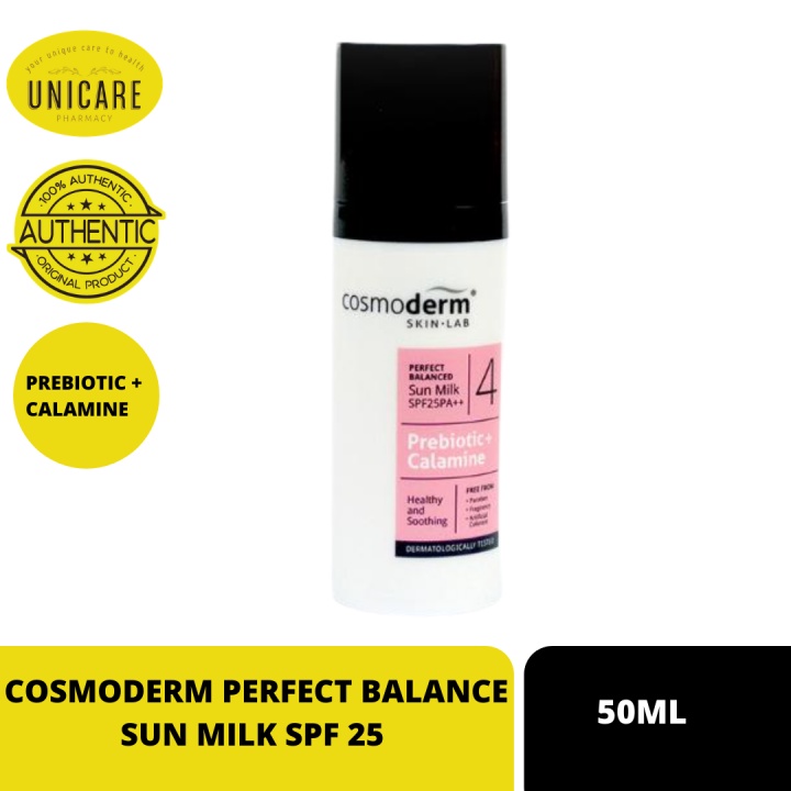 COSMODERM PERFECT BALANCED SUN MILK SPF 50ML | Shopee Malaysia