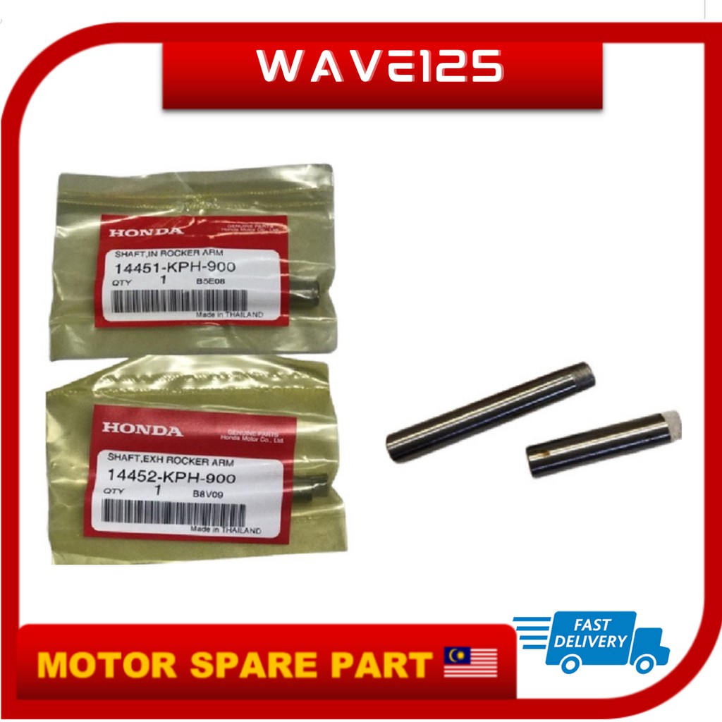 (100% ORIGINAL) HONDA WAVE125 ROCKER ARM SHAFT PIN SET INTAKE EXHAUST ...