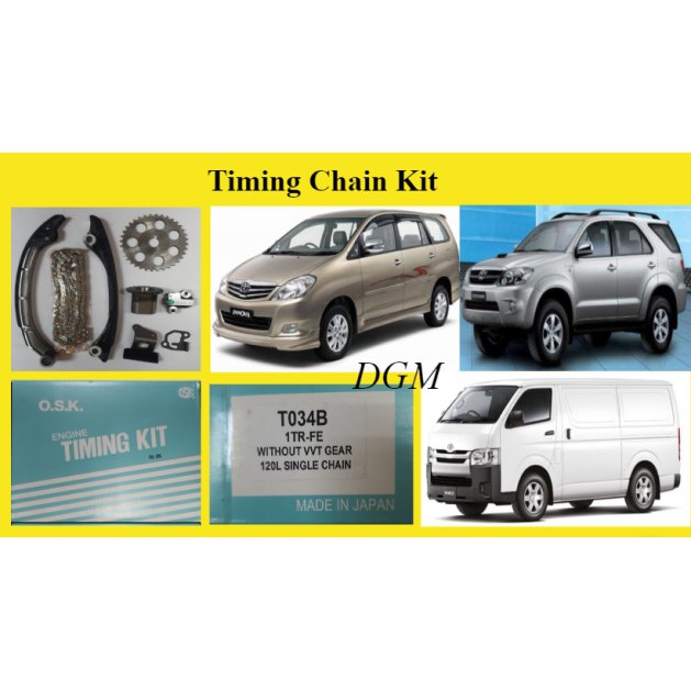 Toyota Innova 2.0cc /Fortuner Hiace TRH213 2.7cc 1TR-FE Timing Chain ...
