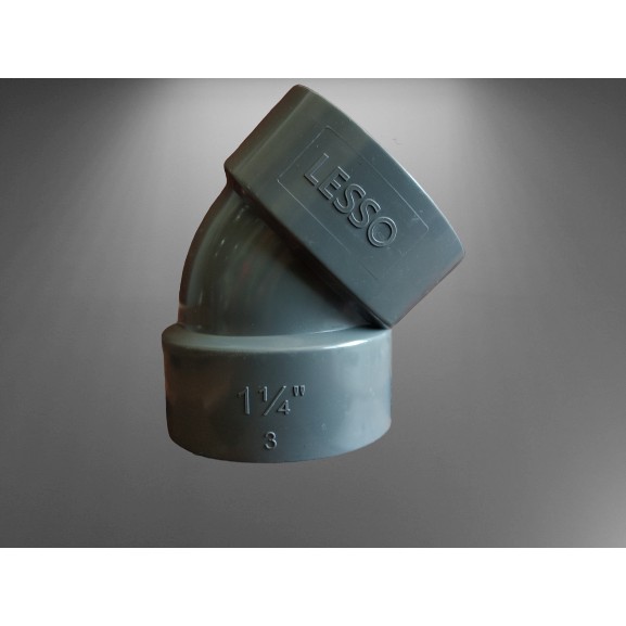Elbow PVC 1 1/4" inch LESSO D 45* Knee Keni PVC Pipe Connection ...