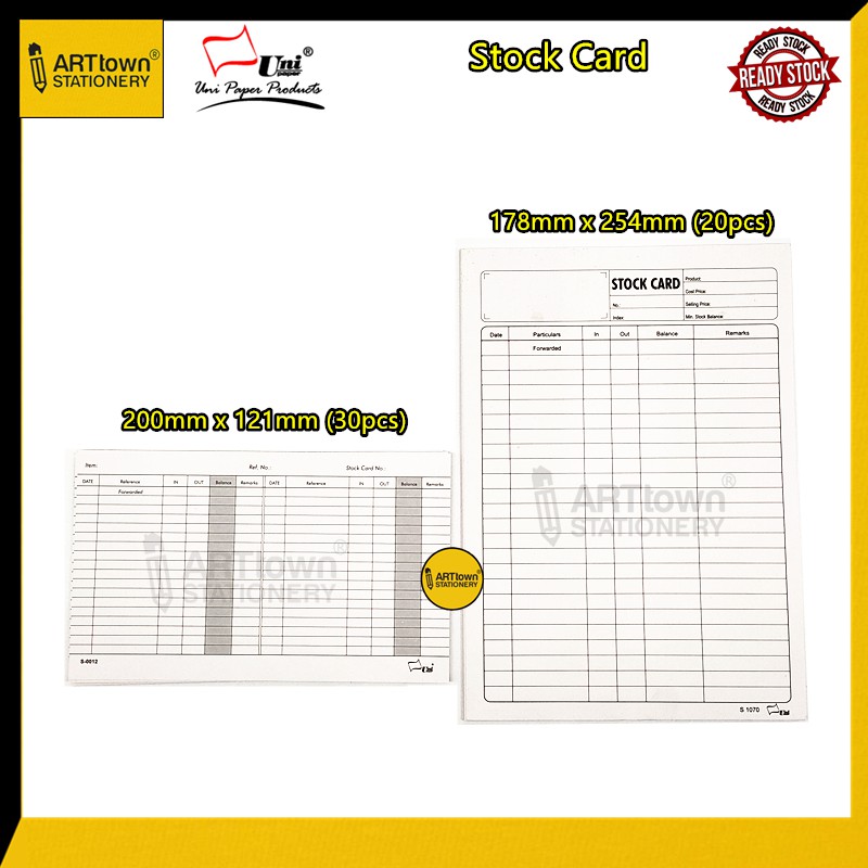 Uni STOCK CARD White (Ready Stock) | Shopee Malaysia