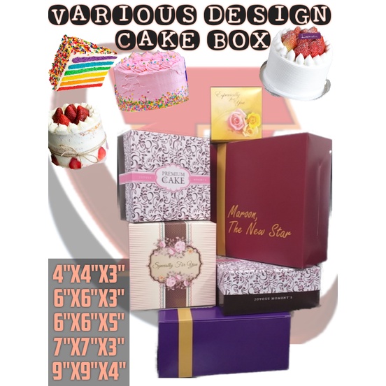 PELBAGAI DESIGN KOTAK KEK | KOTAK hirisan KEK | KOTAK KERTAS (READY ...