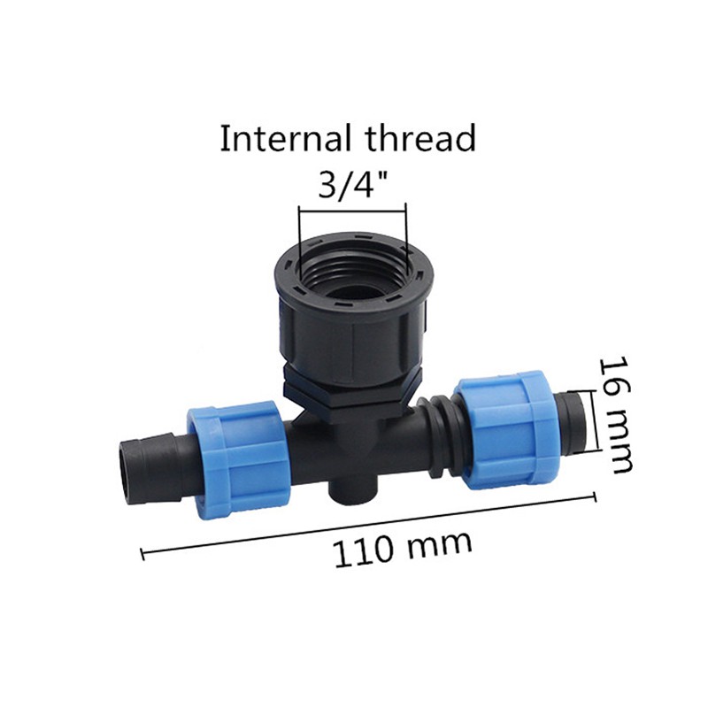 1 Pc Garden 16mm Drip Tape Locked Connectors 1 2 3 4 Internal