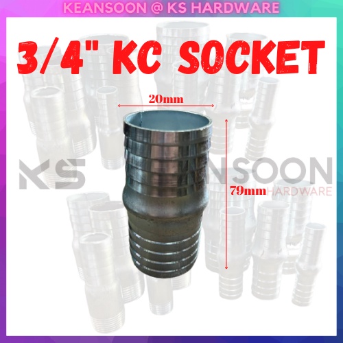 1/2", 3/4", 1", 1-1/2", 2" King Combination (KC) Nipple Galvanized Iron KC Nipple / KC Socket ...