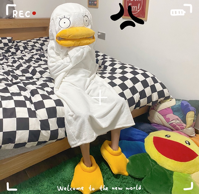 Anime Gintama Elizabeth Duck Nightgown Bathrobe Flannel Blanket Unisex ...