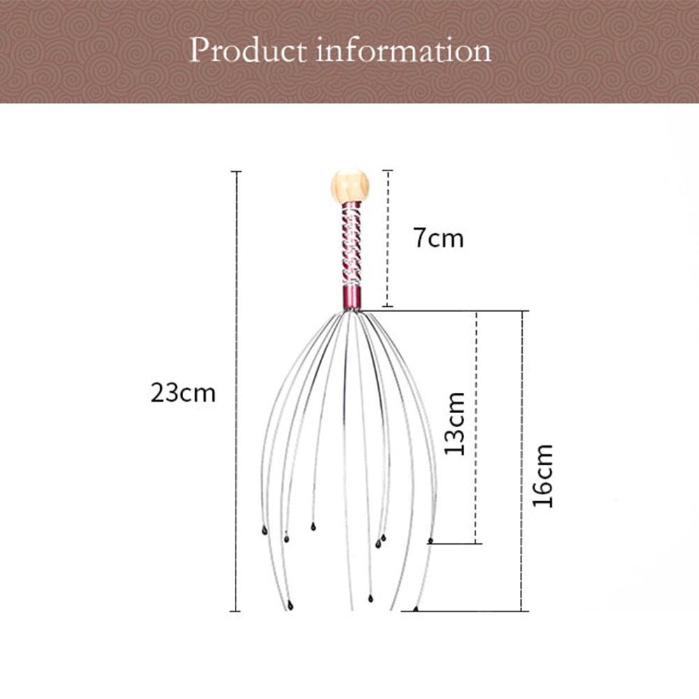 BSU Head Massage Octopus Neck Scalp Massager Stress Release Relax Tool ...