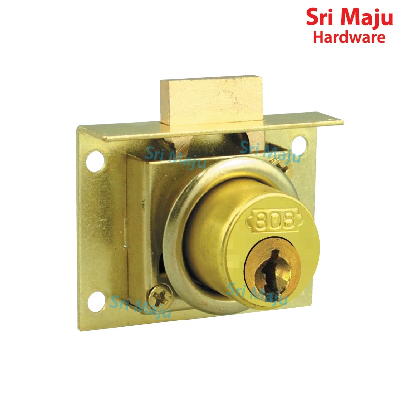 MAJU HL500 Gold Square Drawer Lock for Cupboard Security Cylinder Home ...
