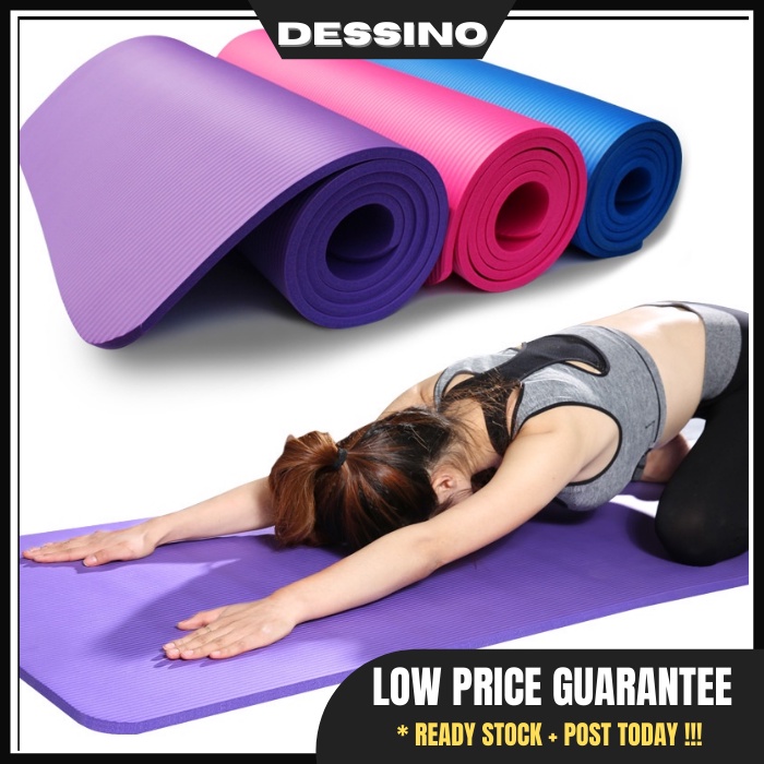 DESSINO Yoga Mat Anti Slip Exercise Mat Tikar Senaman Fitness NBR Yoga ...