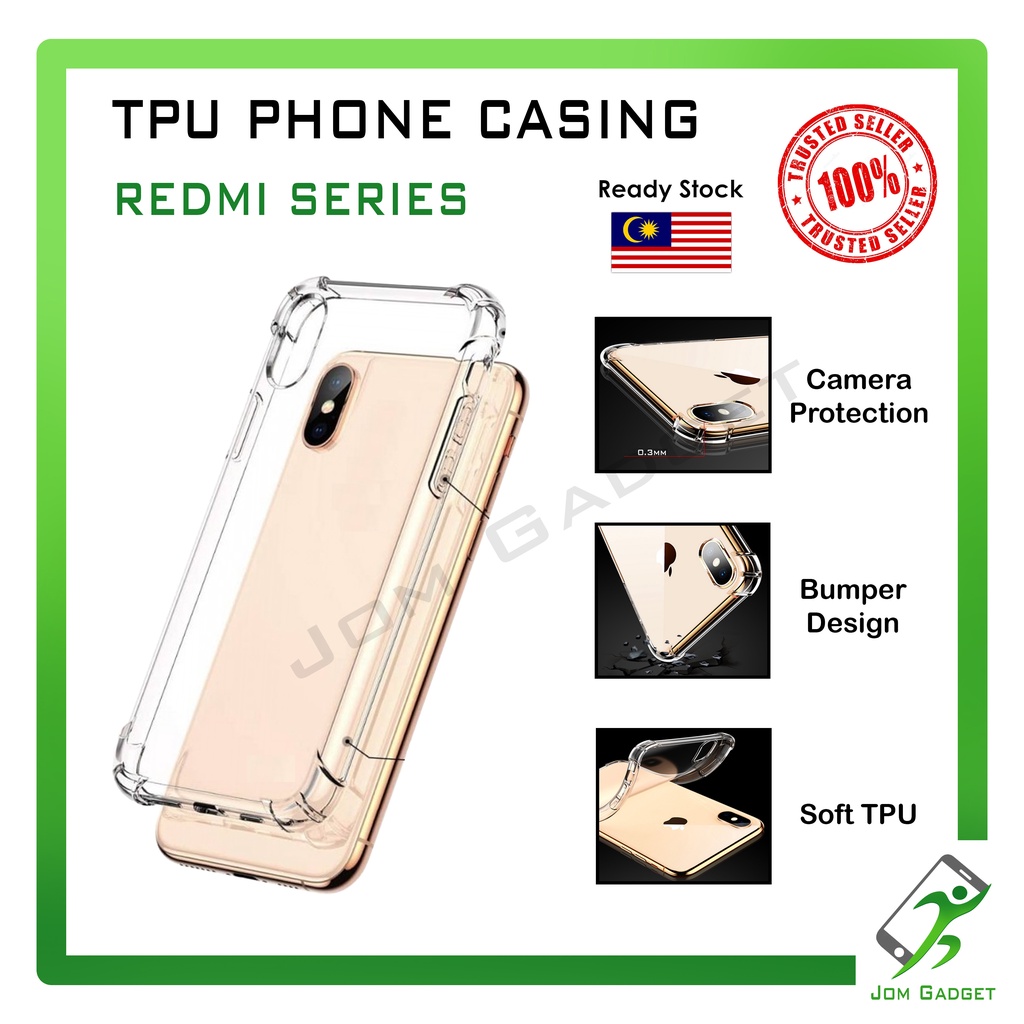 【TPU CASING】Redmi 7 7A 8 8A 9 9A Note7 8Pro 9s 9Pro 10s 10Pro Transparent Airbag/AntiShock Soft ...