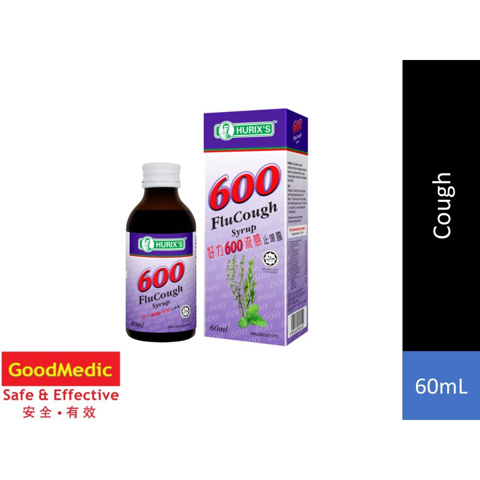 Hurix’s 600 Flu Cough Syrup (60mL) | Shopee Malaysia