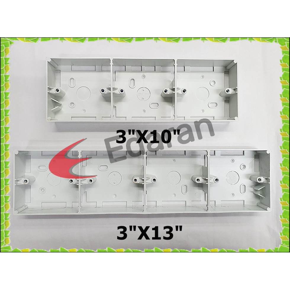 PVC LINK SURFACE MOUNT BOX (WHITE) - (3" X 10" , 3" X 13") | Shopee ...