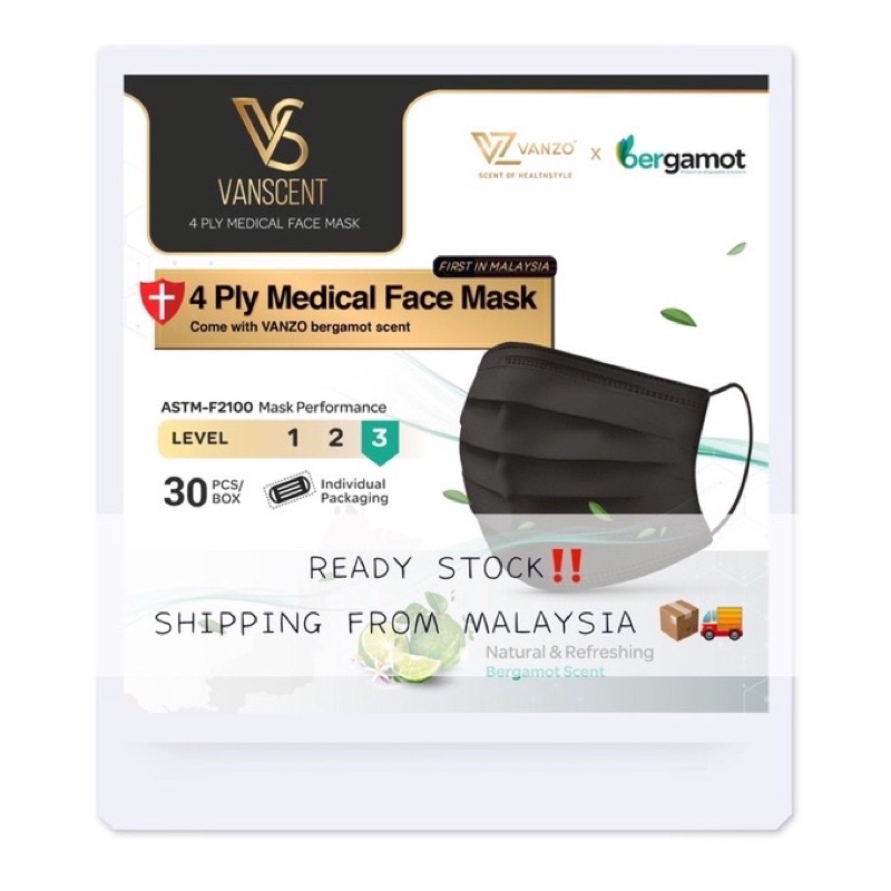 🔥 READY STOCK 🔥 VANZO Vanscent 4PLY Medical Mask | Shopee Malaysia