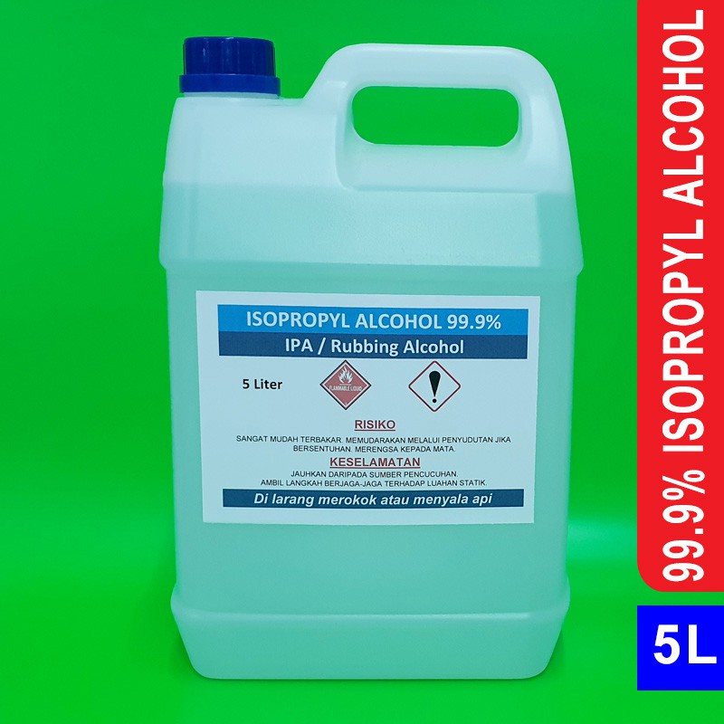 IPA / Isopropyl Alcohol / Rubbing Alcohol 5 Liter | Shopee Malaysia