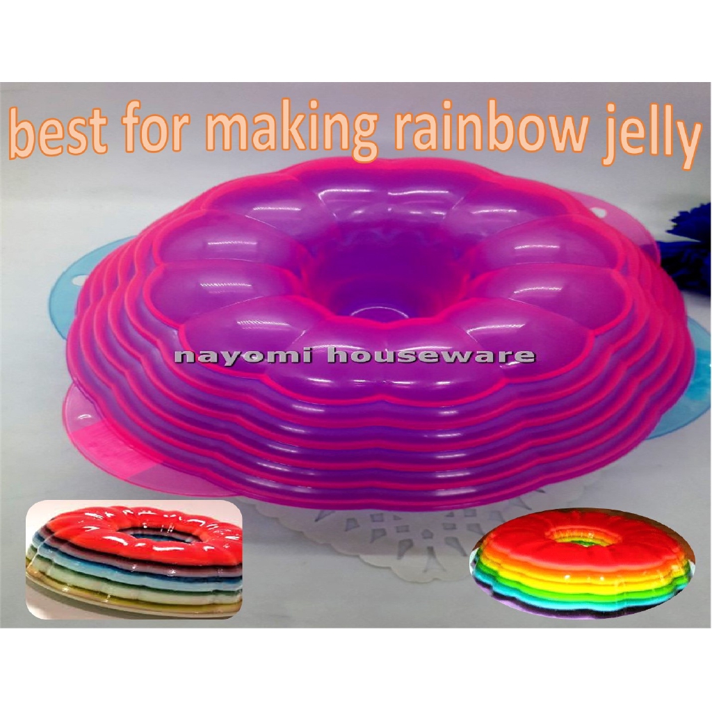 1 Piece 8 Inches Flower Shape Jelly Mould Best For Making Rainbow Jelly ...