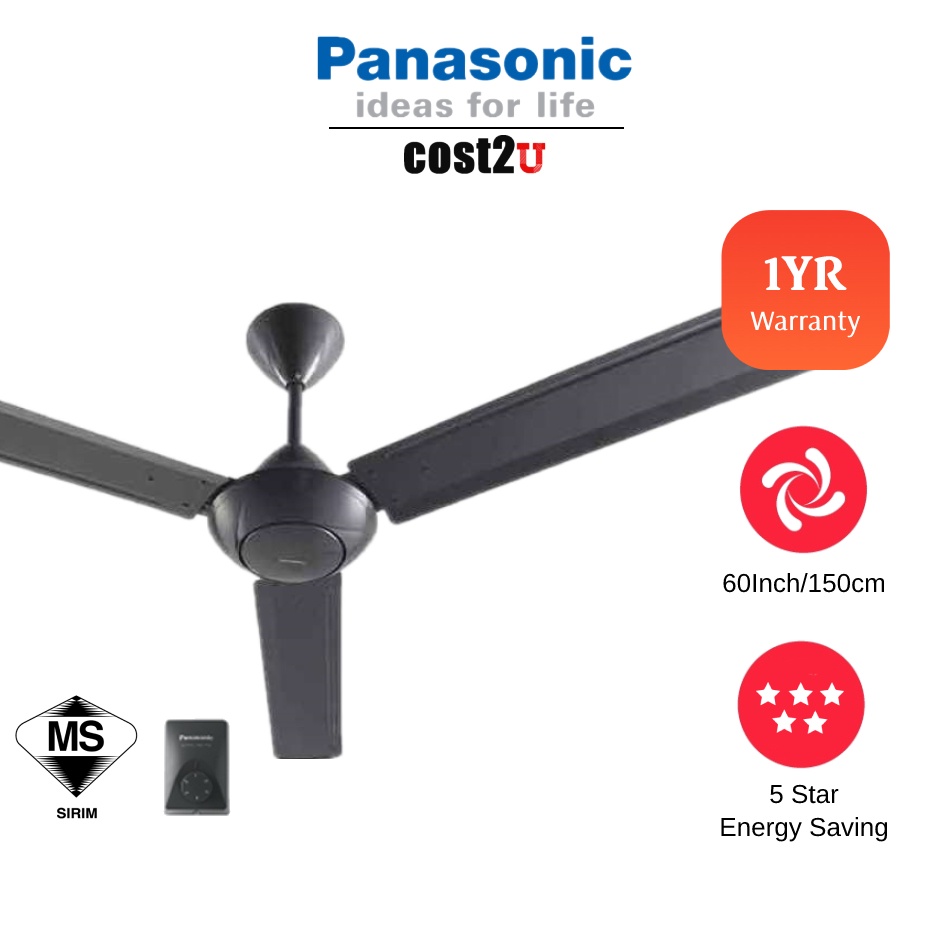 Panasonic/Mistral/Pensonic 60" 3/5 Blade Regulator Type Ceiling Fan | F-M15AO MCF60LE PCF600 ...