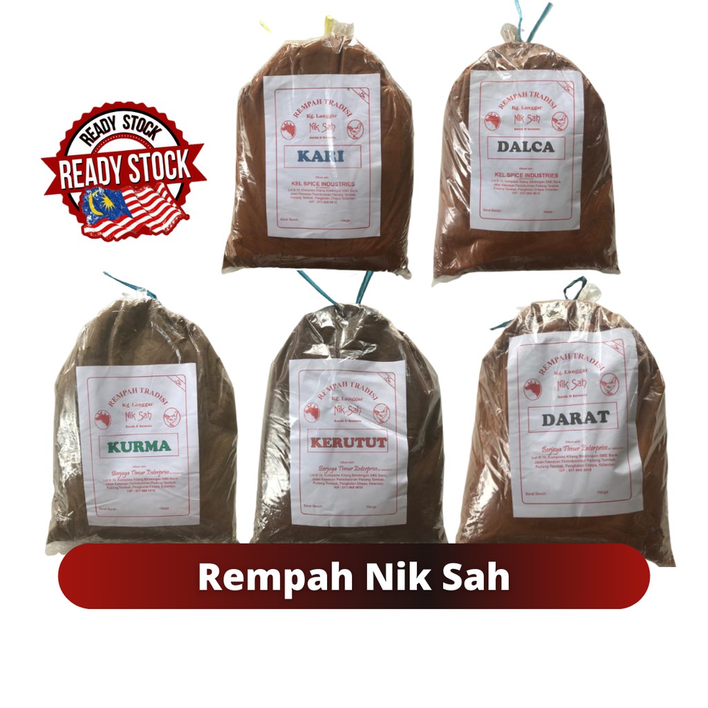 Rempah Gulai Asli Kelantan | Rempah Nik Sah | Rempah Mak Aji | Kari ...