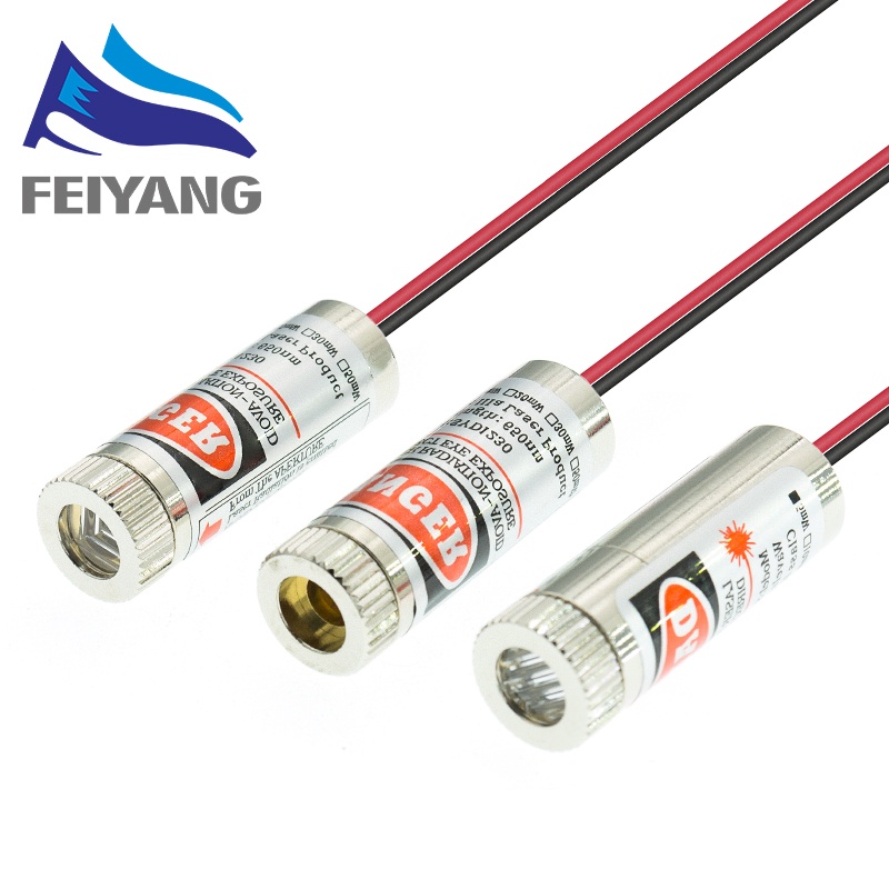 650nm 5mW Red Point / Line / Cross Laser Module Head Glass Lens ...