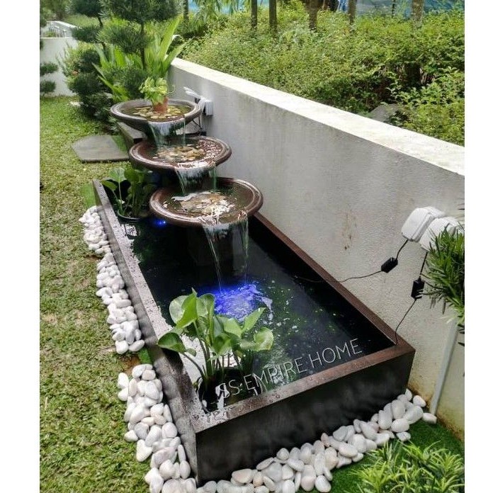 S52 with Filter 8x3.5 Water Pond Fountain Kolam Air Sandstone Garden ...