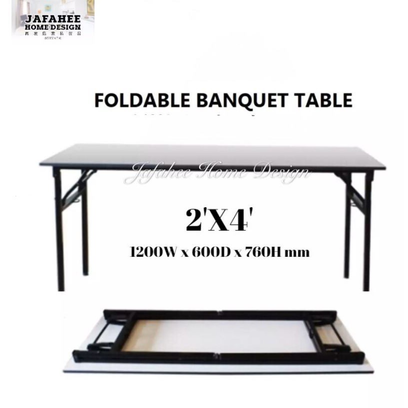 3v Foldable Banquet Table (Width 600mm/ 2')/ Meja Lipat (2x4)(420 ...