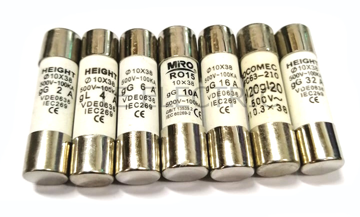 10mm X 38mm CERAMIC CARTRIDGE FUSE 2/4/6/10/16/20/32A CYLINDER TYPE ...