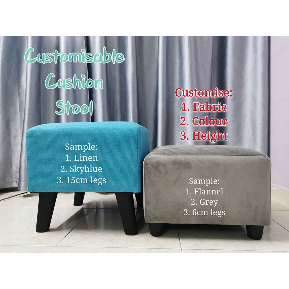 [customisable] Bangku Sofa besar - Fashion soft cushion stool, footstool, ottoman, sofa stool ...