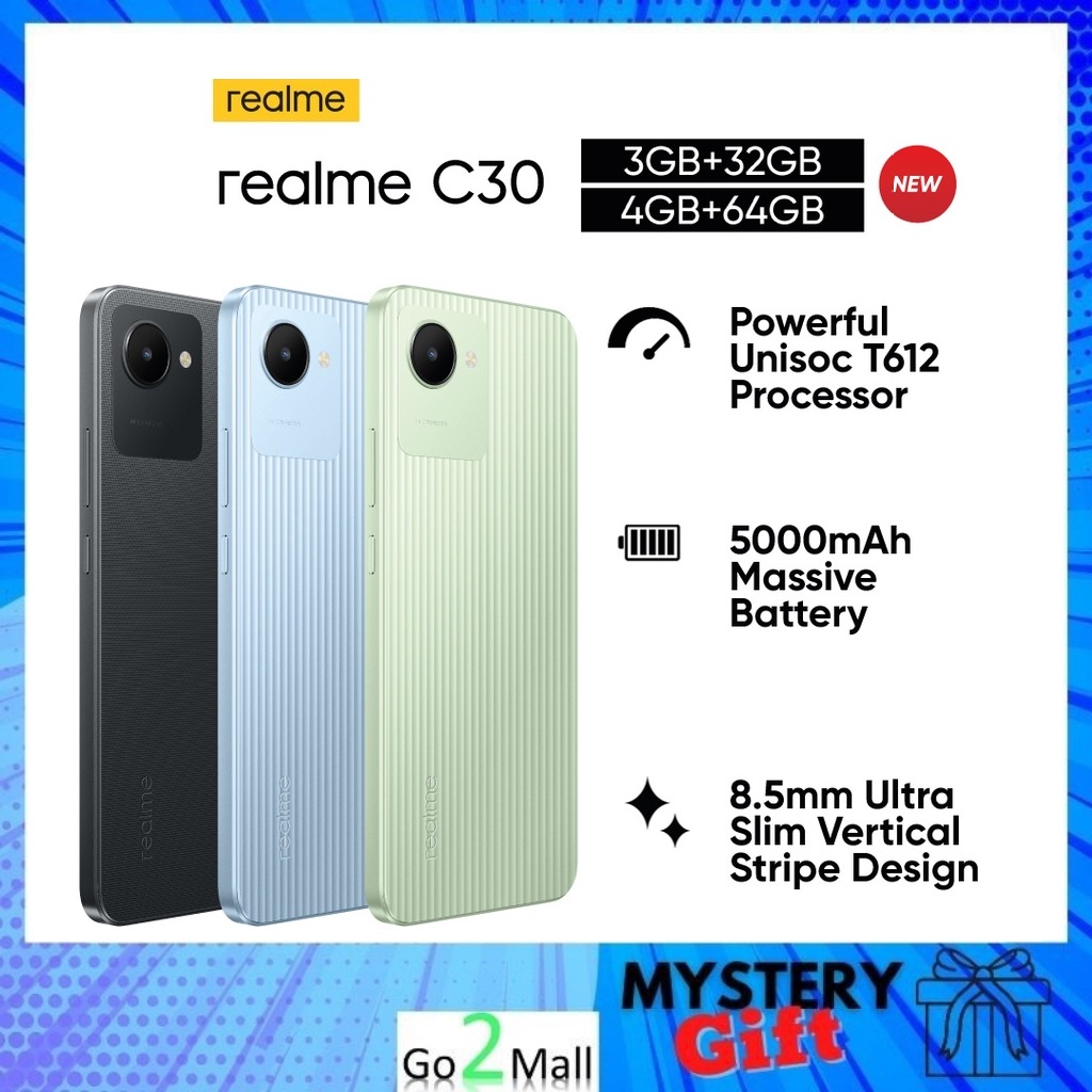 realme C30/Powerful Unisoc T612 Processor/5000mAh Massive Battery Ultra ...