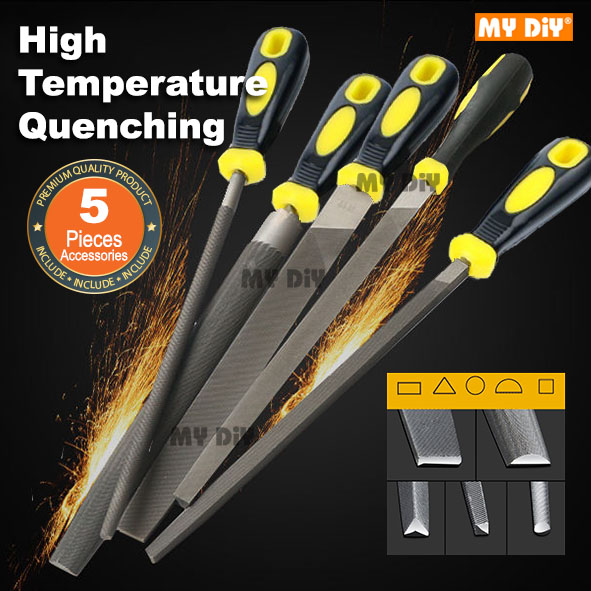 ANTON 5PC 8” STEEL FILE HIGH CARBON METAL FILE IRON STEEL RASP FILES ...