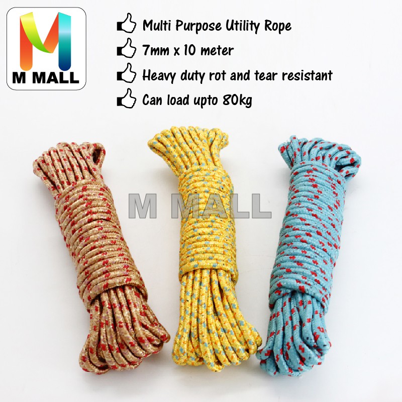 YC MULTIPURPOSE UTILITY SAFETY ROPE 10METER - 1pcs | Shopee Malaysia