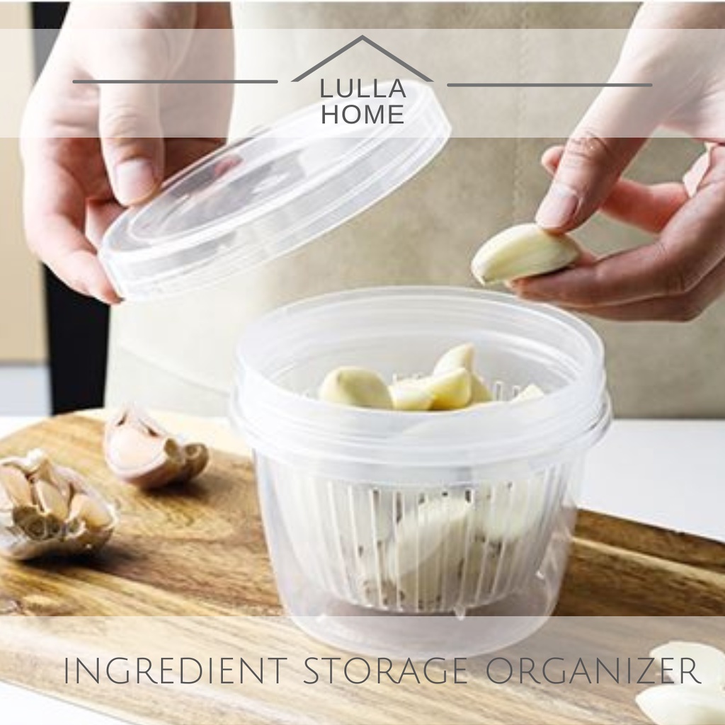 LullaHome Transparent Airtight Fruit Ginger Garlic Onion Storage ...