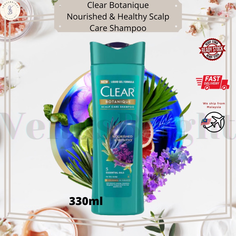 Clear Botanique Nourished & Healthy Scalp Care Shampoo [330ml] | Shopee ...
