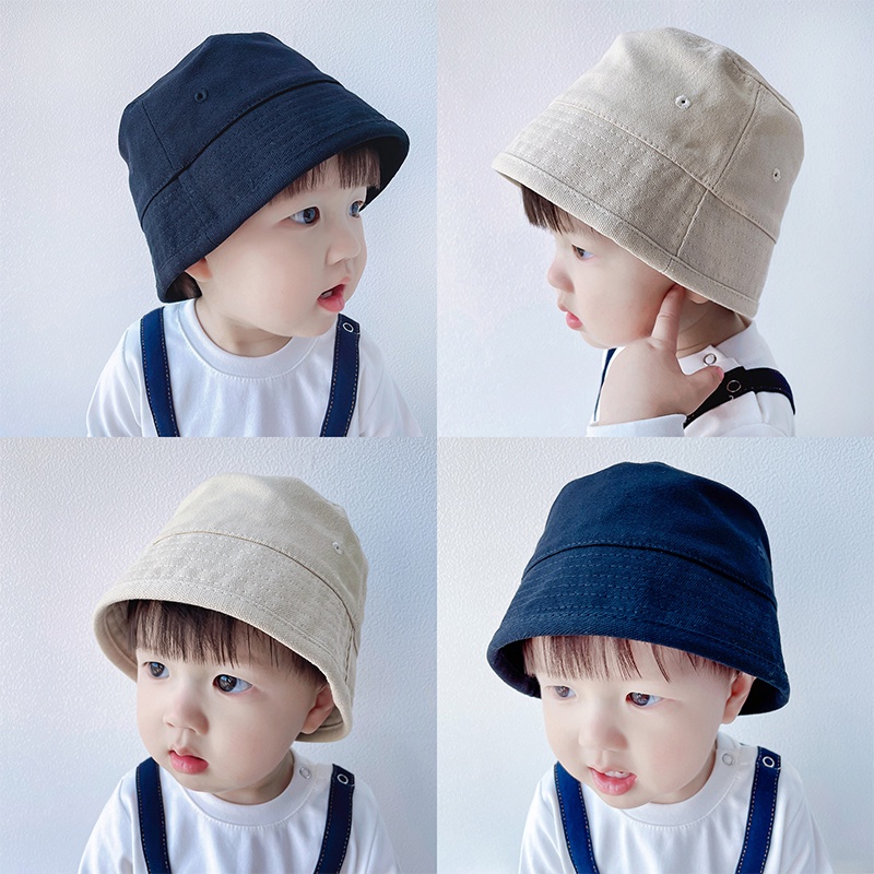Baby Bucket Hat Sunshade Korean Ins Boys Girls Bucket Hat Concave Shape ...