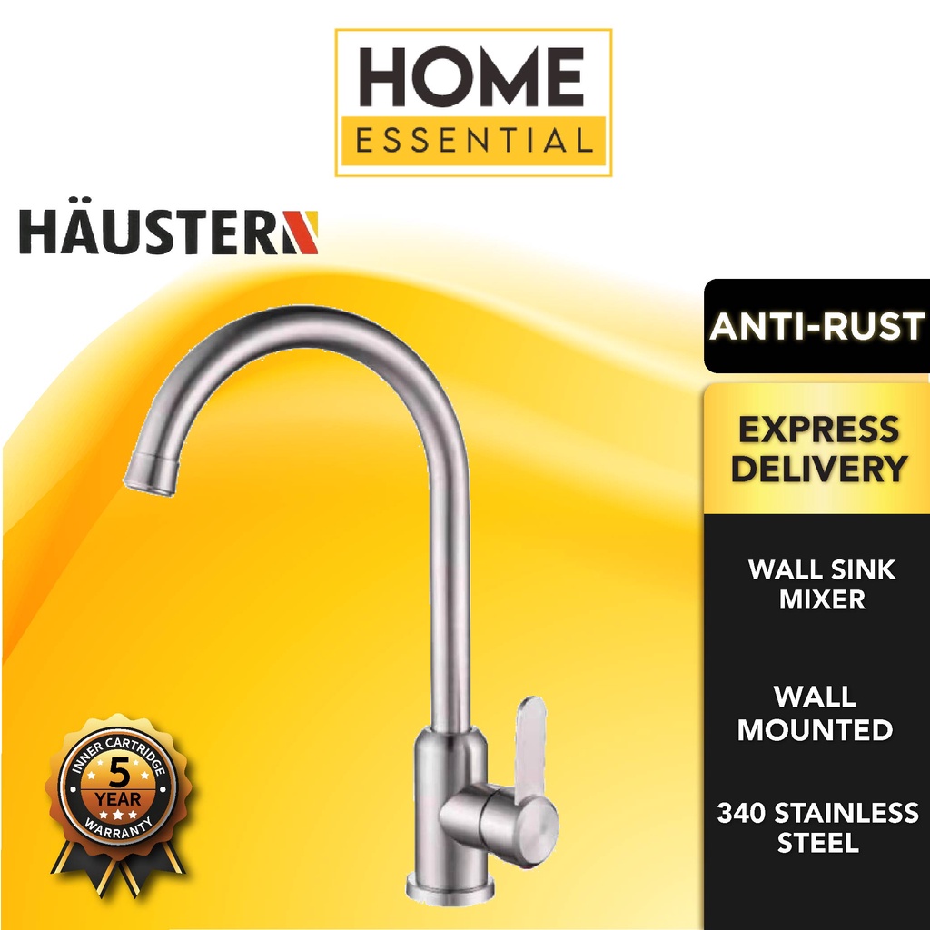 Haustern Pillar Mounted Faucet | HT-STIQ-501/UP-SS | Wall Mounted ...