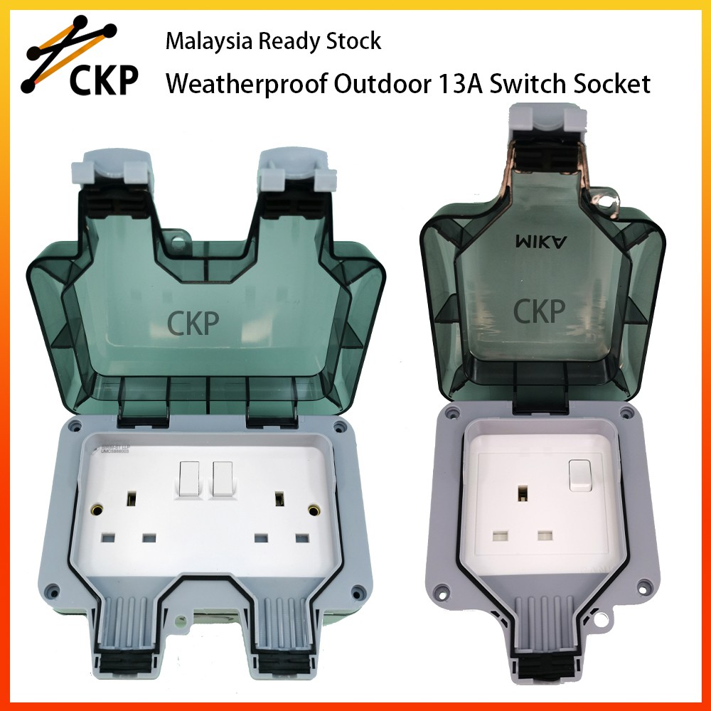Weatherproof Outdoor Single/Double Switch and 13A Socket with IP66 ...