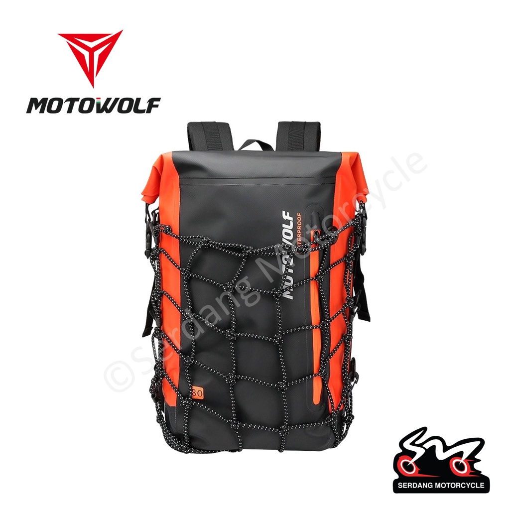 MOTOWOLF Waterproof Backpack Bag Rider Helmet Beg Galas Motor Kalis Air ...
