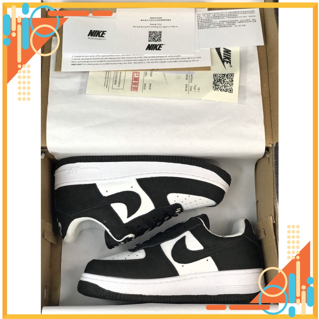 (FULL Box + BILL + Wrapping Paper, Stamps And Protective BOX) af1 panda ...