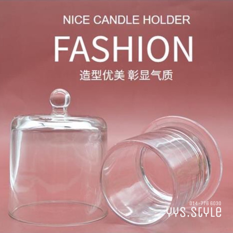 🔥Ready Stock🔥Transparent Glass Golden Bell Cover Candle Aromatherapy ...
