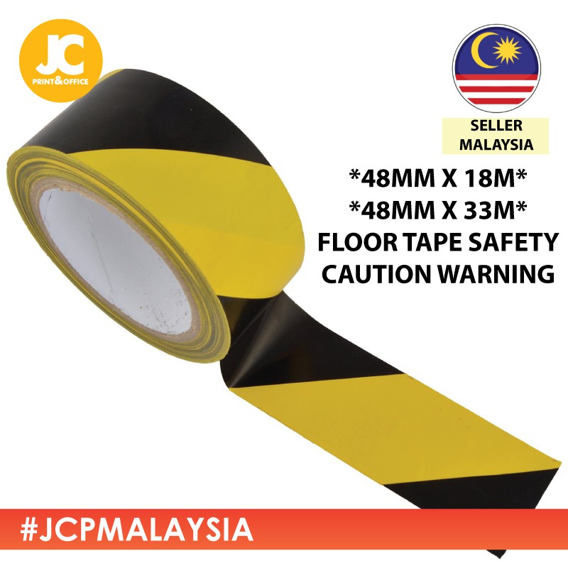 Floor Marking Tape 48MM X 18M / 33M Good Stickiness Floor Safety Caution Warning Tape PVC Floor ...