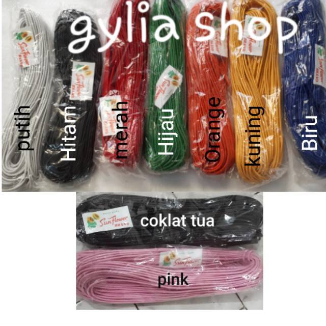 Rubber Rope / Sengkelit Rope / Colored Button Rope Per pack | Shopee ...